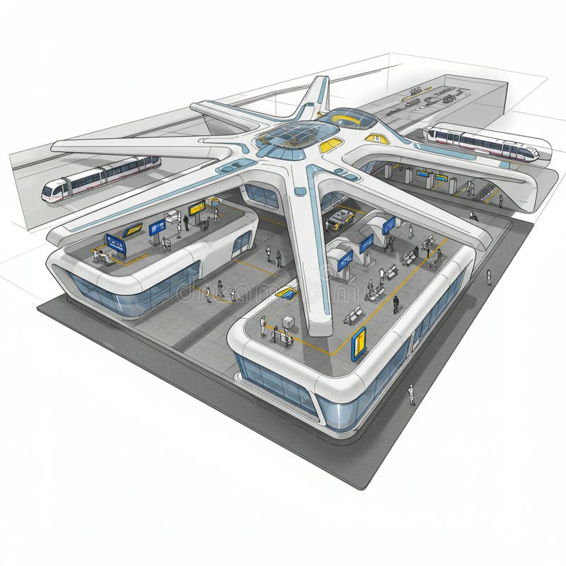 Futuristic Train Station Design Stock Illustrations – 4,079 Futuristic ...