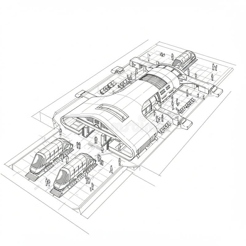 Futuristic Train Station Design Stock Illustrations – 4,079 Futuristic ...