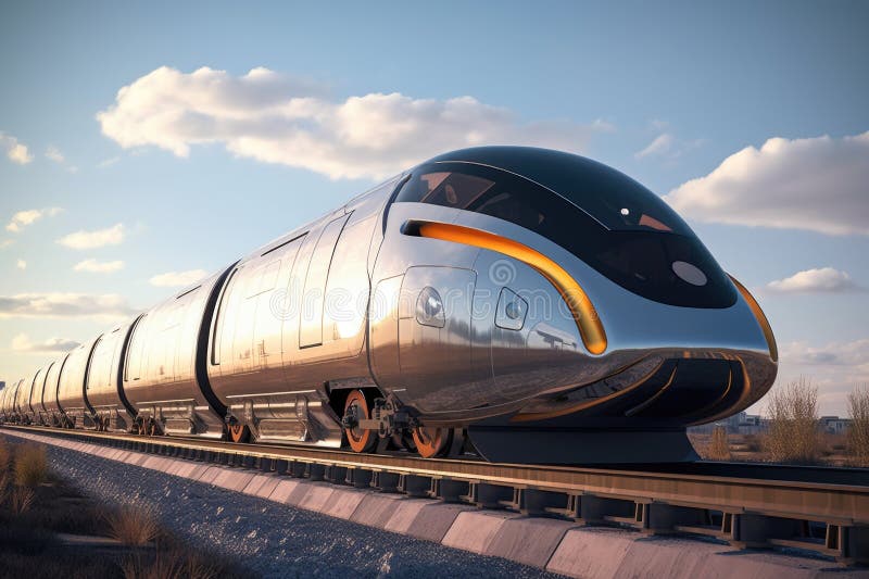 Futuristic Train Design with Sleek Aerodynamic Shape Stock Photo ...