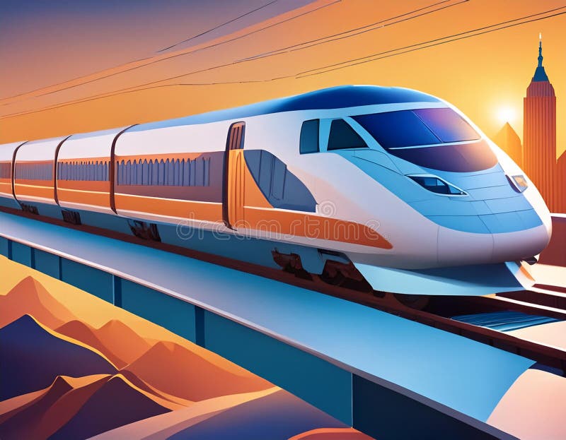 Futuristic Train in Urban Landscape: a Glimpse of Tomorrow’s Transit ...