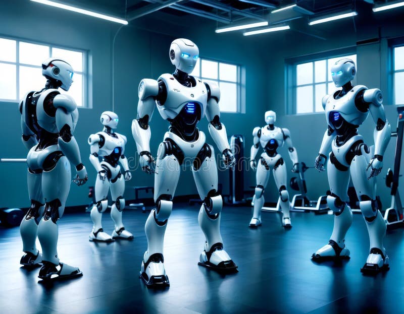 Futuristic Humanoid Robots Demonstrating Advanced Artificial ...