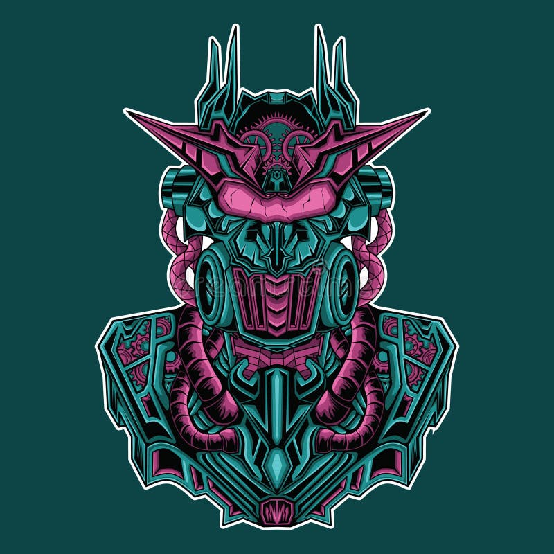 Futuristic Transformer Mecha Robot Stock Illustration - Illustration of ...