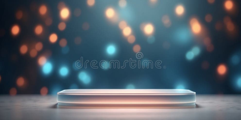 Futuristic Translucent Podium for Product Presentations on Minimalist ...