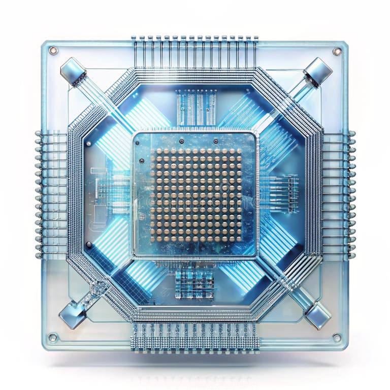 Futuristic Transparent Data Chip with Digital Patterns Stock ...