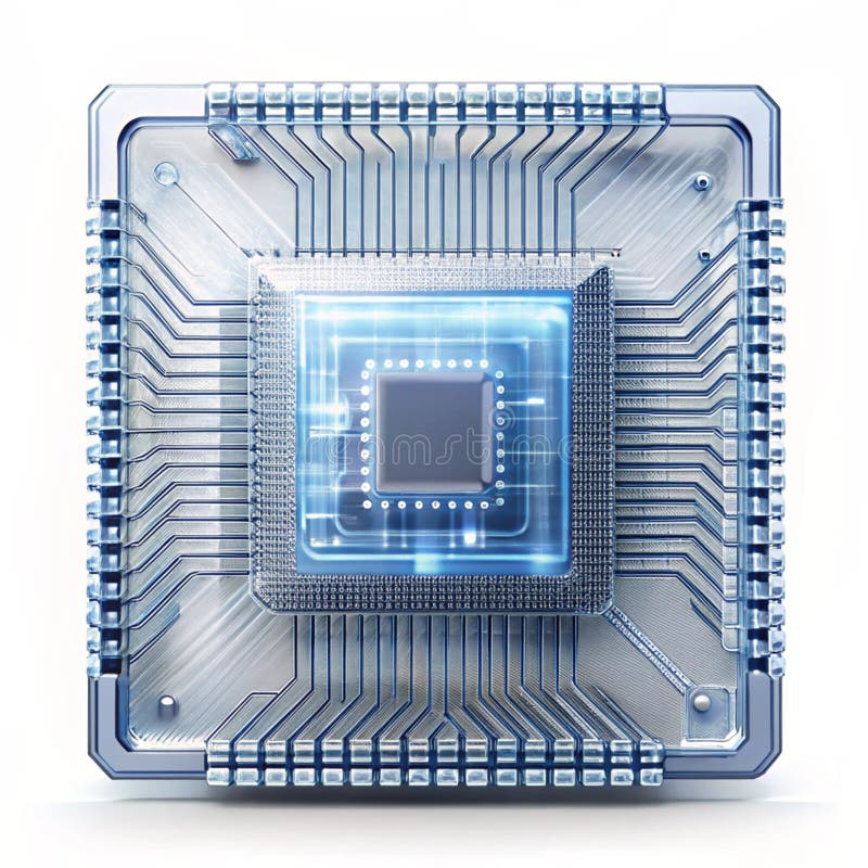 Futuristic Transparent Data Chip with Digital Patterns Stock ...