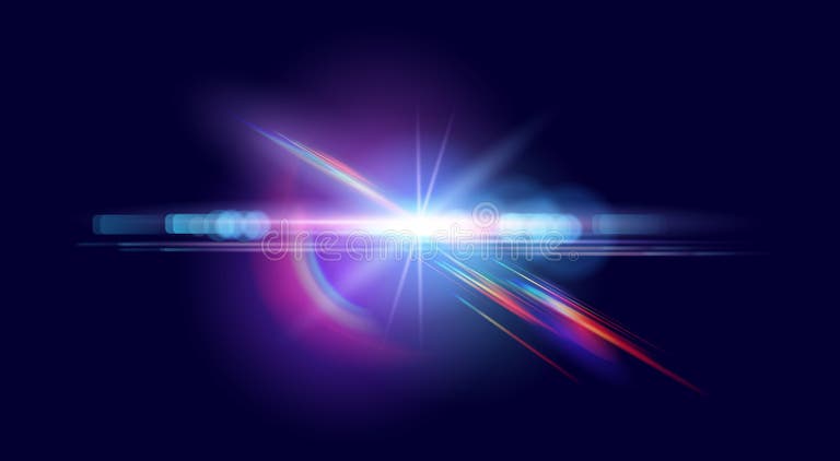Futuristic Transparent Lens Light Flare Effects Vector Stock Vector ...