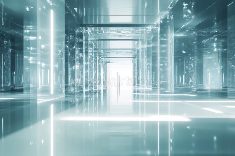 Futuristic Transparent Space with Light Nodes for Data Representation ...