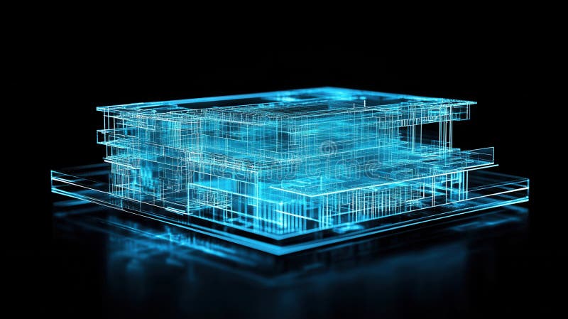 A Futuristic, Transparent Structure with Layered Design, Symbolizing ...