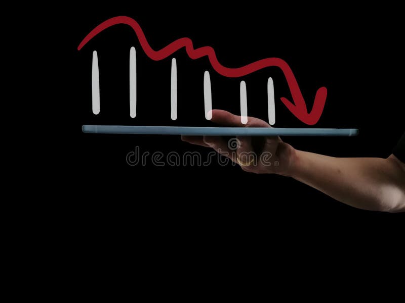 Futuristic Transparent Tablet with Red Digital Art Stock Illustration ...