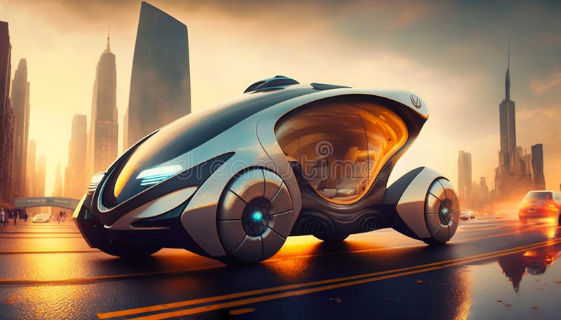 Futuristic Transport Concept Stock Illustration - Illustration of ...