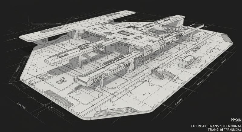 Futuristic Transit Terminal Design Stock Illustrations – 342 Futuristic ...