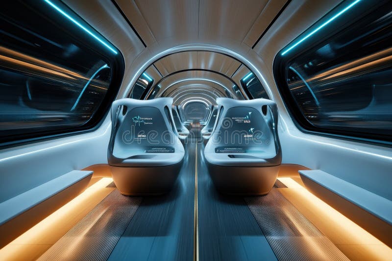 Futuristic Transportation Design Featuring Sleek Seating and ...