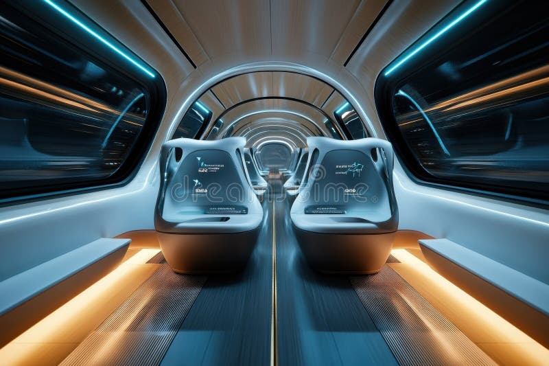 Futuristic Transportation Design Featuring Sleek Seating and ...