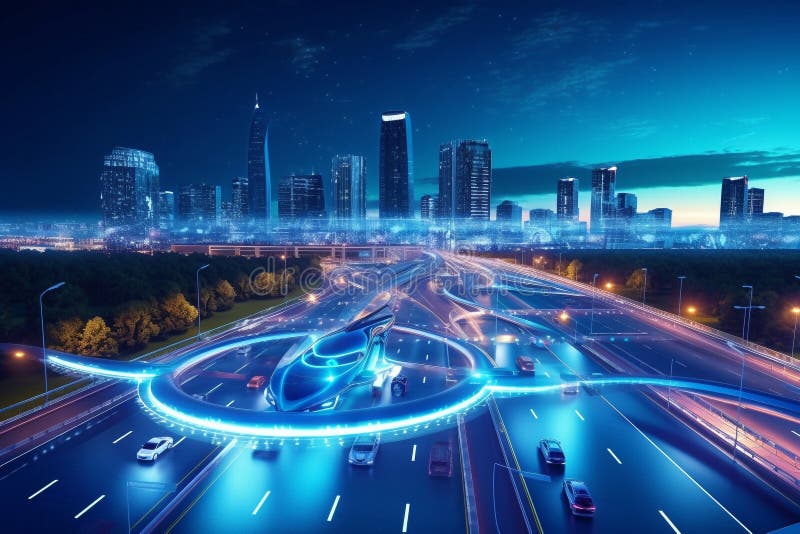 Futuristic Transportation: the Evolution of Modern Travel Stock Image ...