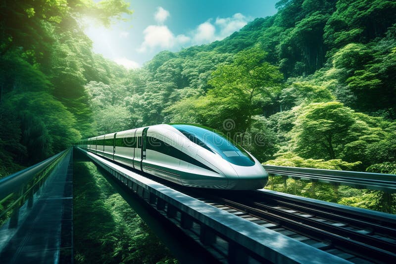 Futuristic Transportation: the Evolution of Modern Travel Stock Image ...