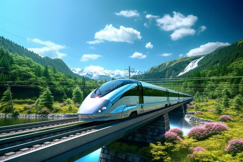 Futuristic Transportation: the Evolution of Modern Travel Stock Image ...