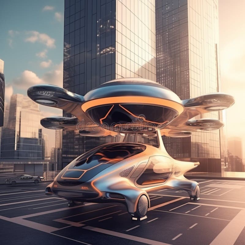 Futuristic Transportation. Generative Ai Illustration Stock ...