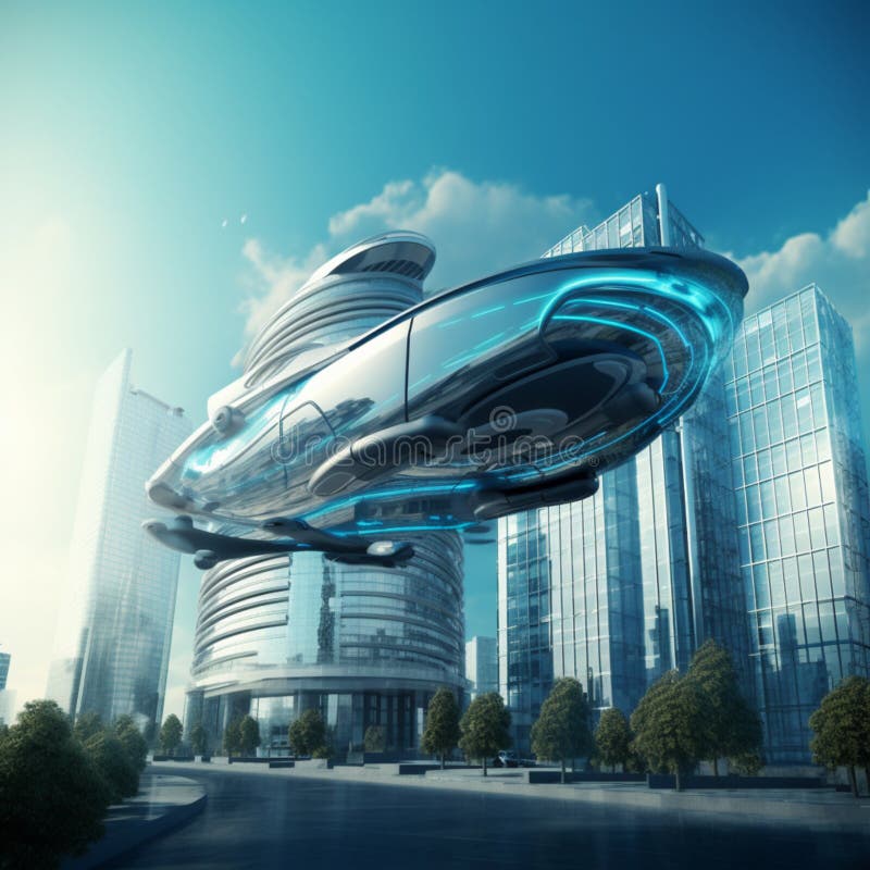 Futuristic Transportation. Generative Ai Illustration Stock ...