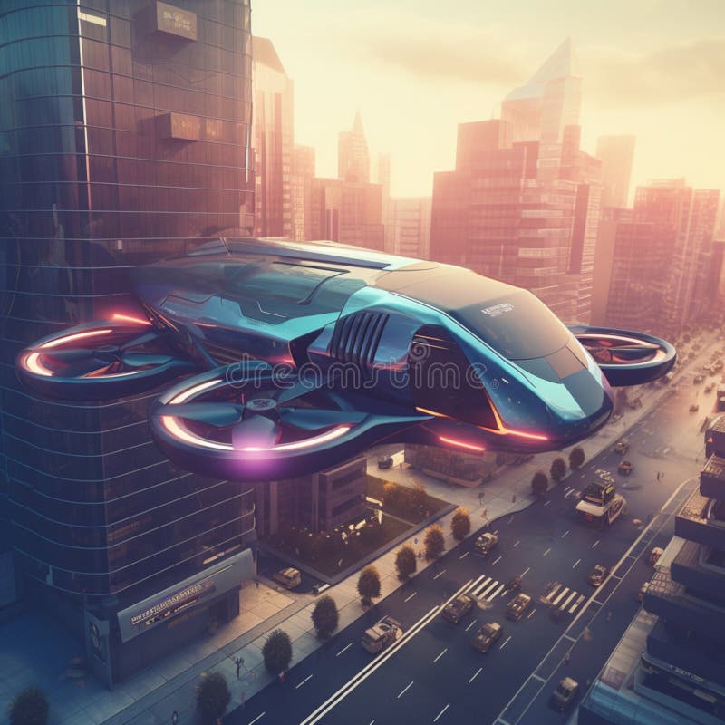 Futuristic Transportation. Generative Ai Illustration Stock ...