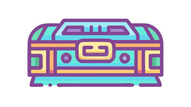 Futuristic Treasure Chest, Abstract Digital Storage Container, Vector ...