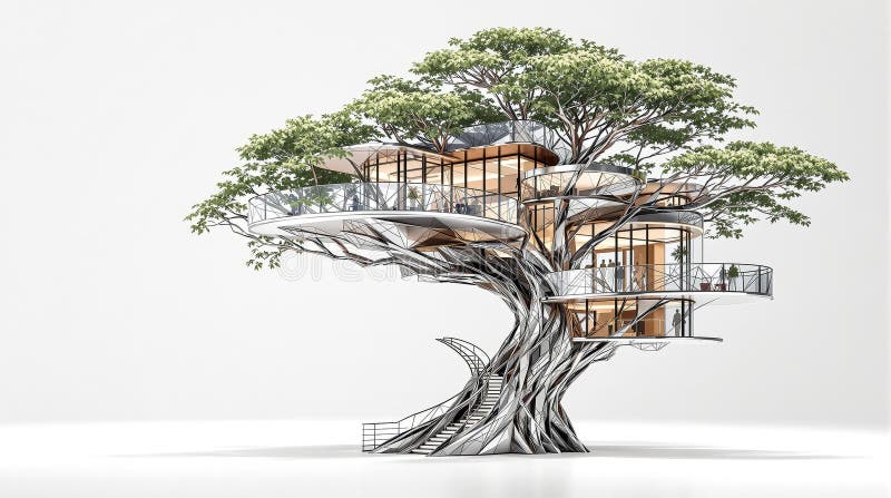 Futuristic Treehouse Design Blends Nature with Modern Architecture ...