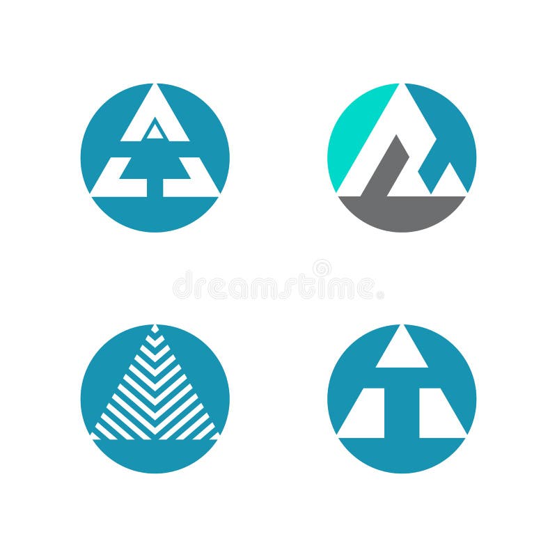 Futuristic Triangle Chain Logo Design Inspiration Stock Vector ...