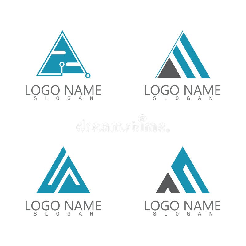 Futuristic Triangle Chain Logo Design Inspiration Stock Vector ...