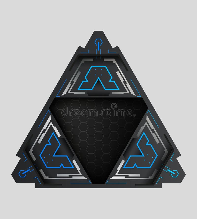 Futuristic Triangle with Copy Space Stock Vector - Illustration of ...