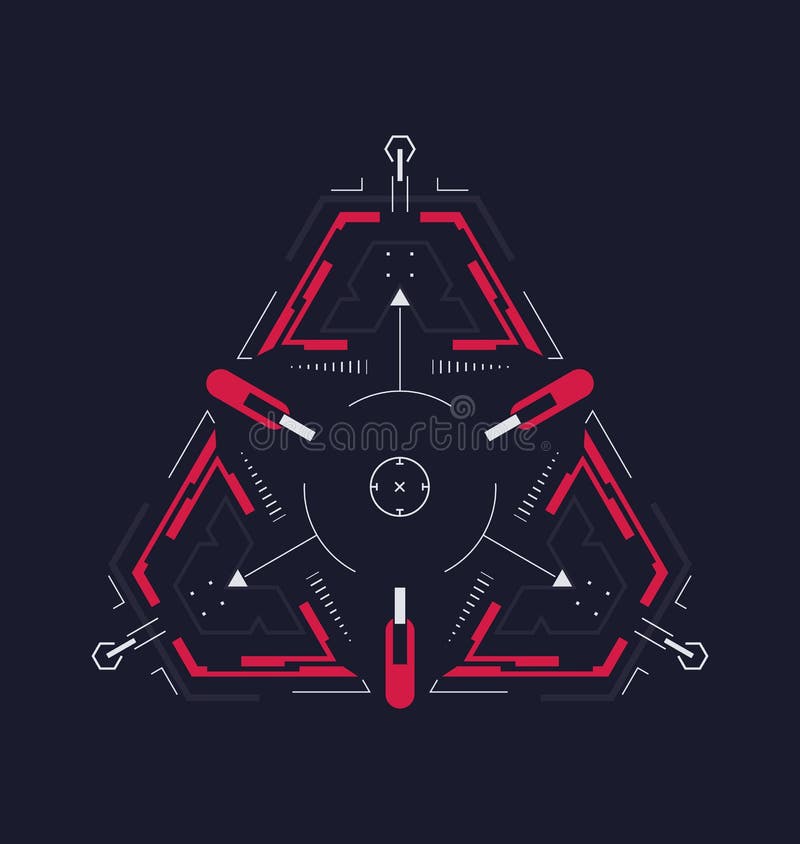 Futuristic Triangle for Digital Design Stock Vector - Illustration of ...