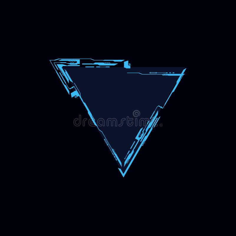 Futuristic Triangle Frame, Vector Illustration for Web Design Isolated ...