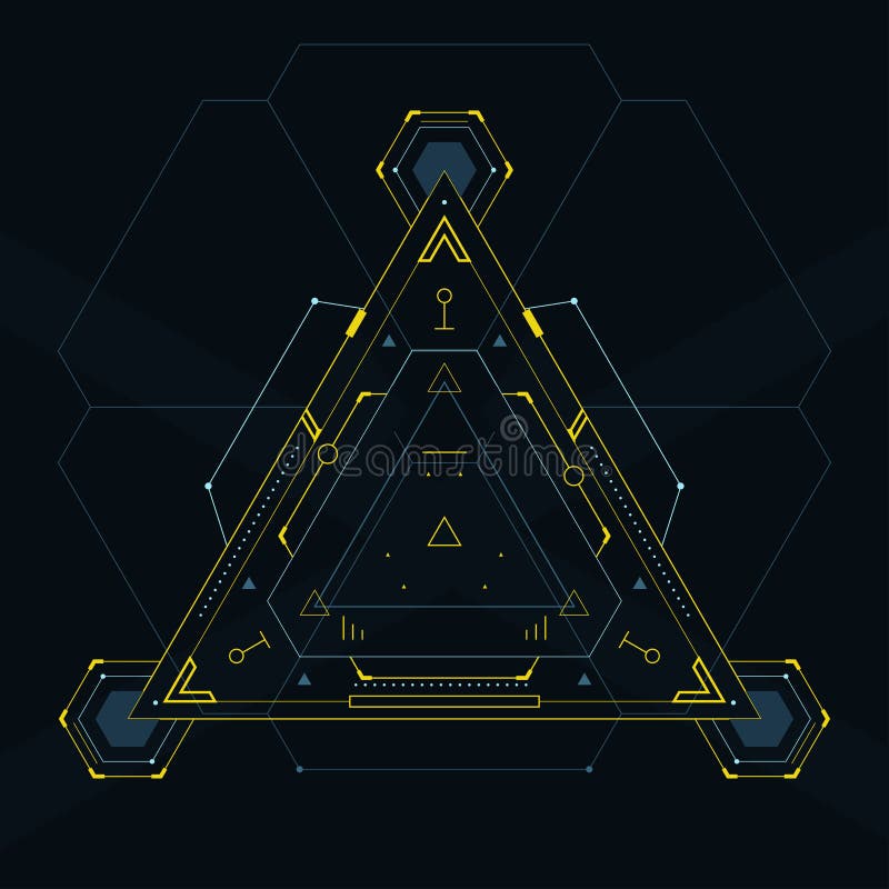 Futuristic Triangle for the Hud Interface Stock Vector - Illustration ...