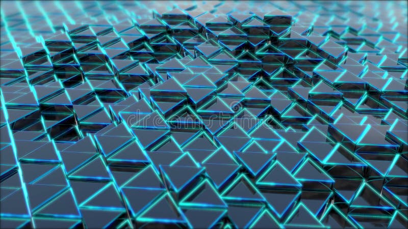 Sci Fi Futuristic Triangle Shaped Alien Modern Smoke Fog Neon Led ...