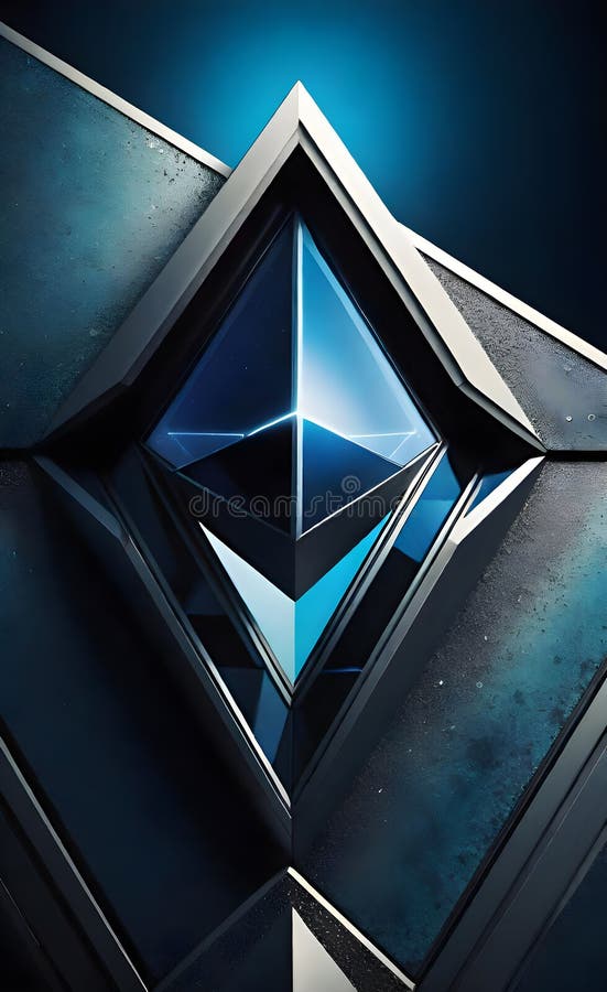 Triangular Object with a Futuristic Design Embedded Stock Illustration ...