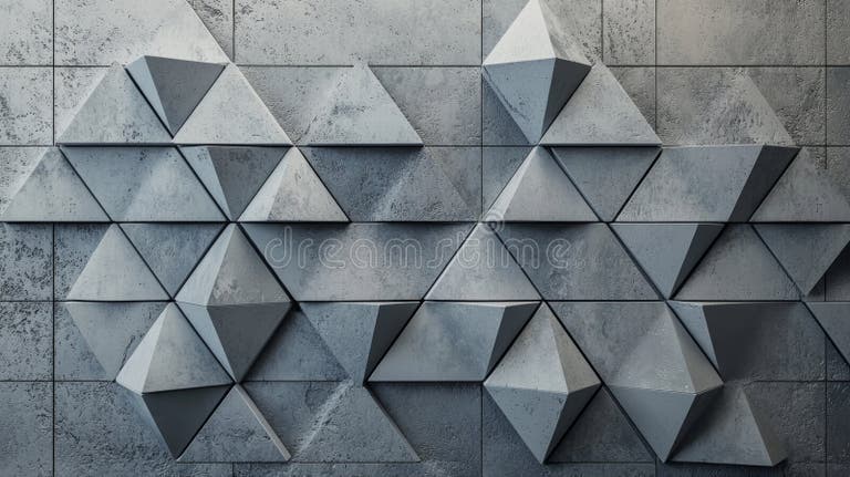 Futuristic Triangular Wall Background with Polished Tiles for Modern ...