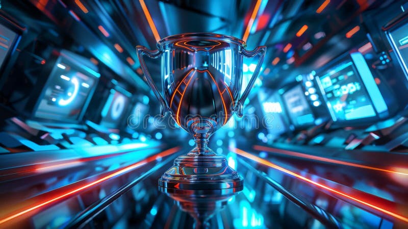 Futuristic Trophy in a High-Tech Environment, Generative AI Stock Image ...