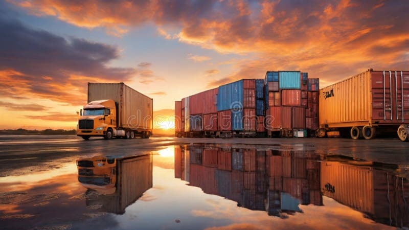 Symbolizing Advanced Supply Chain Efficienc Stock Illustration ...