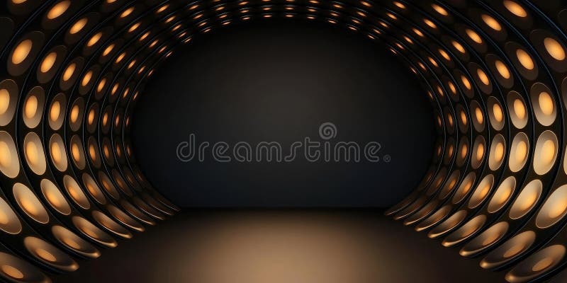 A Futuristic Tunnel with Illuminated Circular Patterns, Ideal for ...