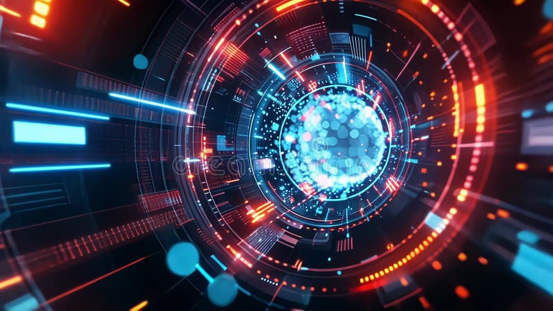 Big Data Flowing Like a River of Information in Digital World Stock ...