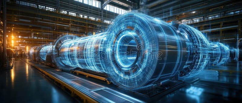 Futuristic Turbine Technology in a Modern Industrial Setting ...