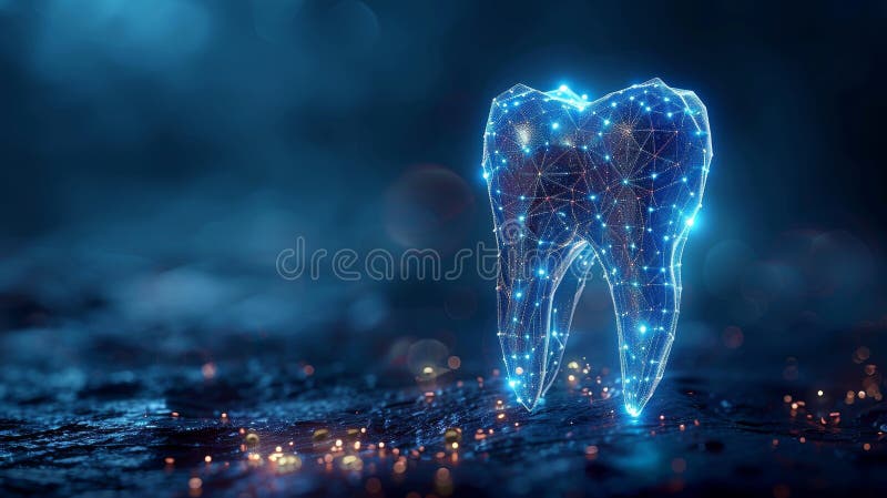 In a Futuristic Two-dimensional Polygonal Style on a Blue Background, a ...