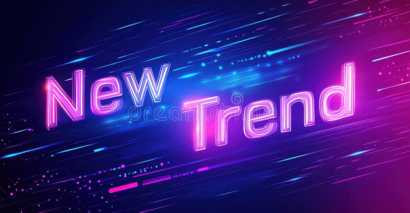 Futuristic Typography Background with Glowing Text in a Vibrant Neon ...