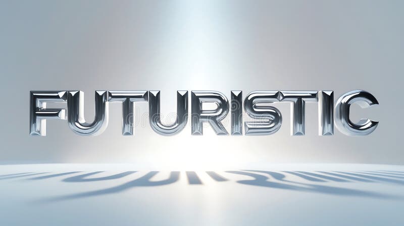 Futuristic Typography Showcasing a Sleek Design Concept with ...