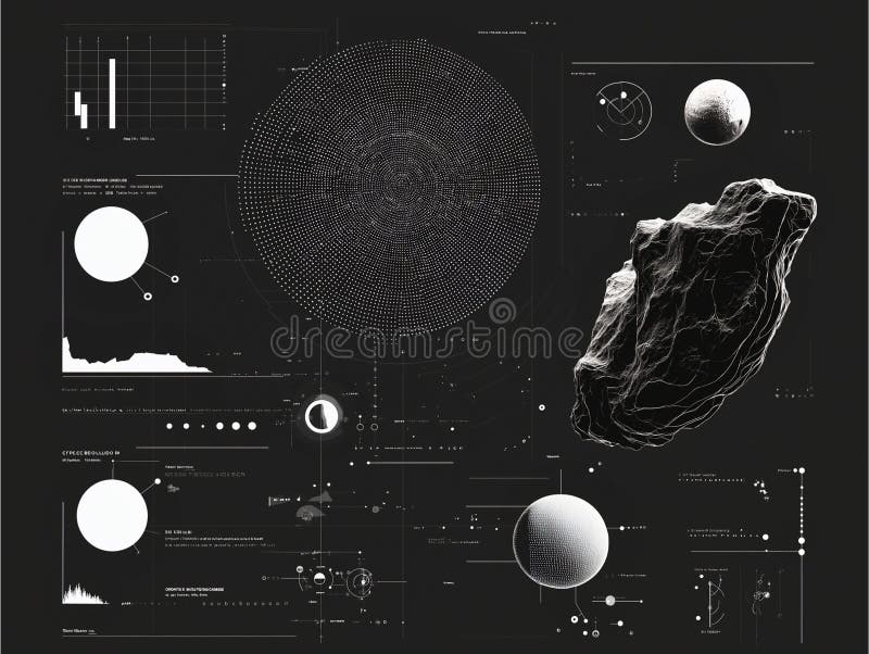 Futuristic UI Elements in Neon Tones for Apps Stock Illustration ...