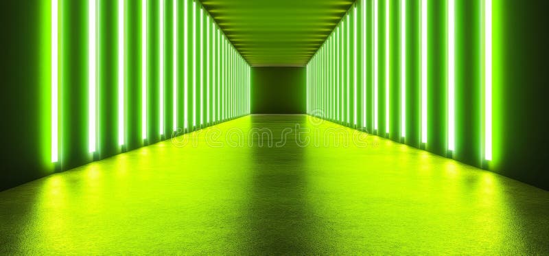 A Futuristic Underground Corridor Features Dark Hallway Columns Made of ...