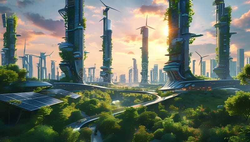 A Futuristic Underground Data Center and Hydroponic Farm. Generative AI ...