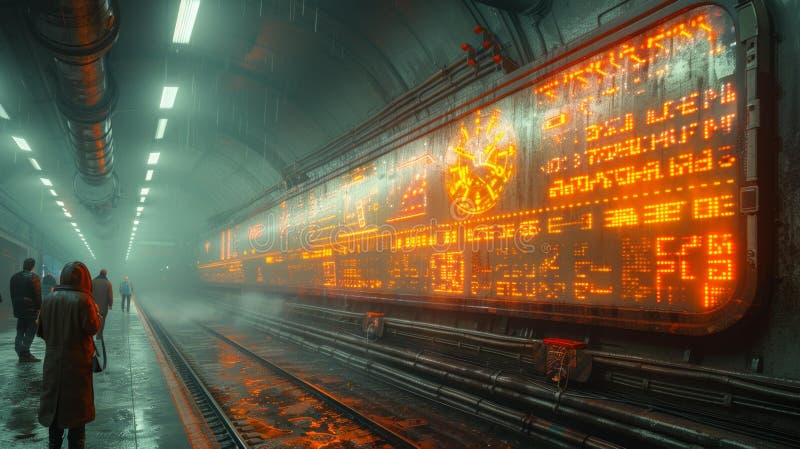 Futuristic Underground Station, Generative AI Stock Photo - Image of ...