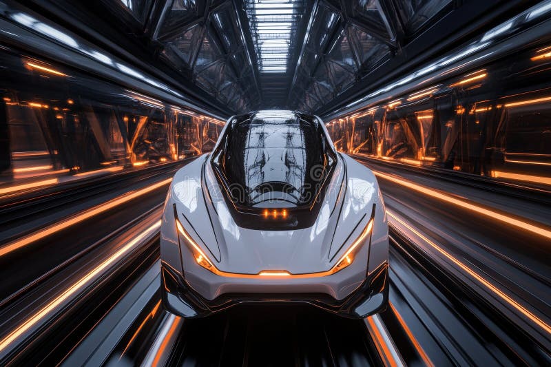 A Futuristic Underground Station is Where a Modern Train Arrives ...