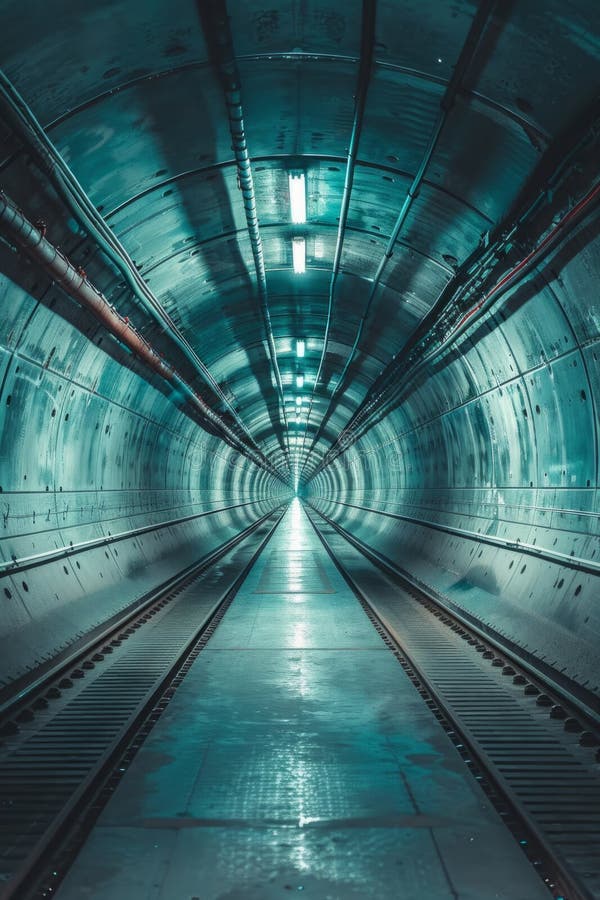 Futuristic Underground Tunnel Design for Customizable Presentations and ...