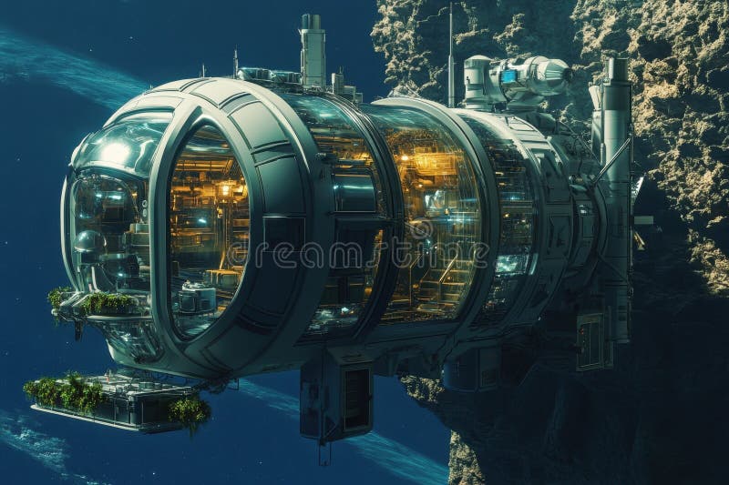 Futuristic Underwater Habitat Showcasing Advanced Technology and ...