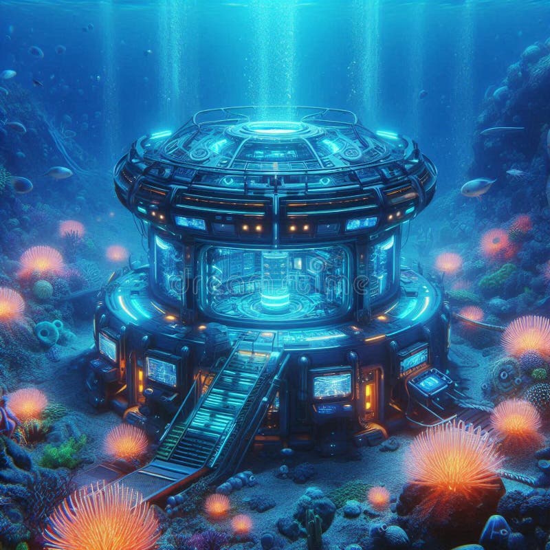 AI-Generated Subaquatic Nexus: Futuristic Deep-Sea Research Citadel ...